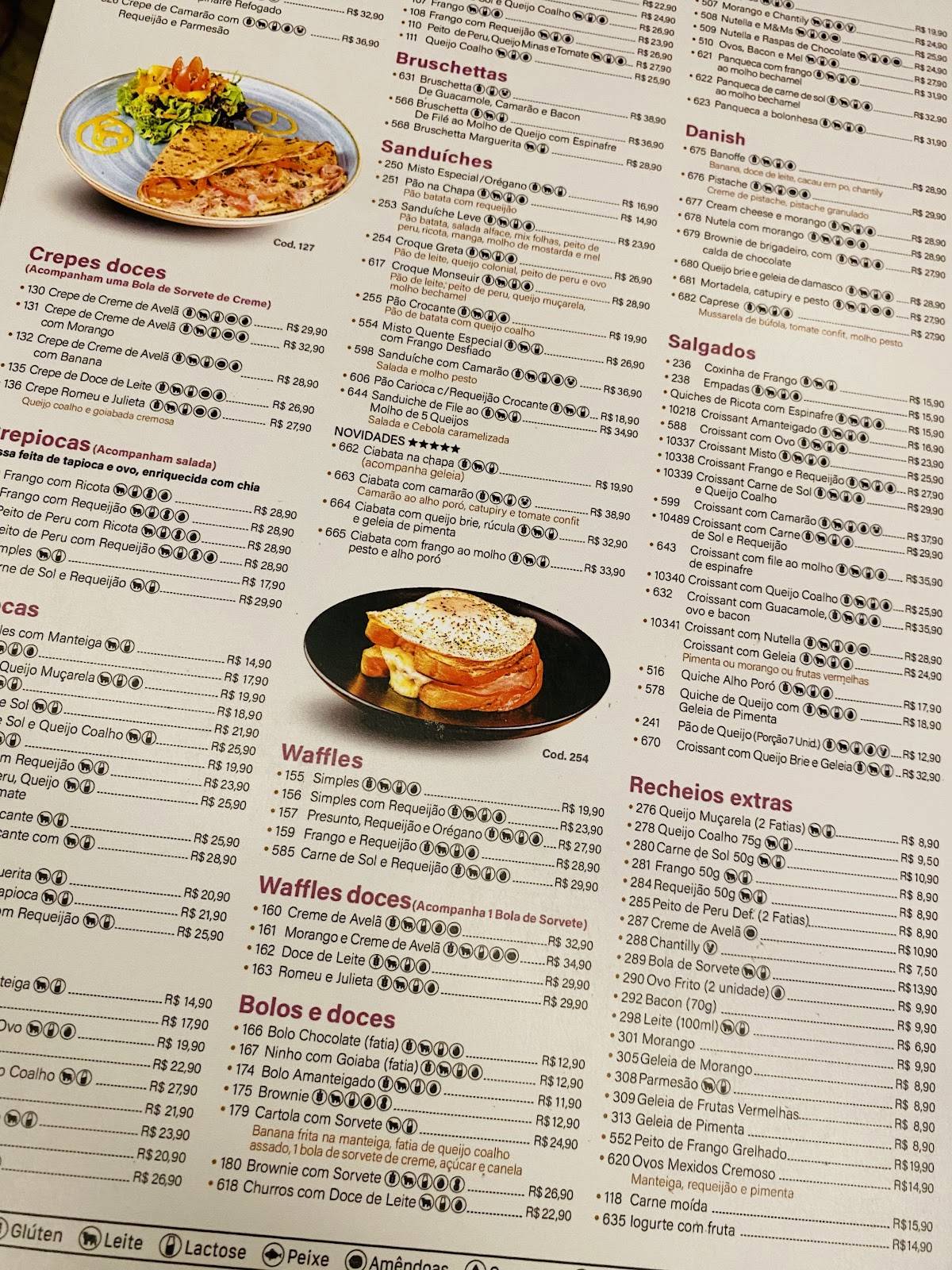Menu em Greta Café, Fortaleza