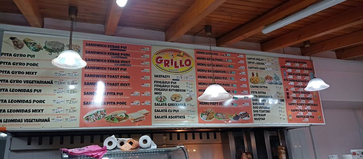 Menu at Grillo - Fast Food Grecesc, Dumbrăveni