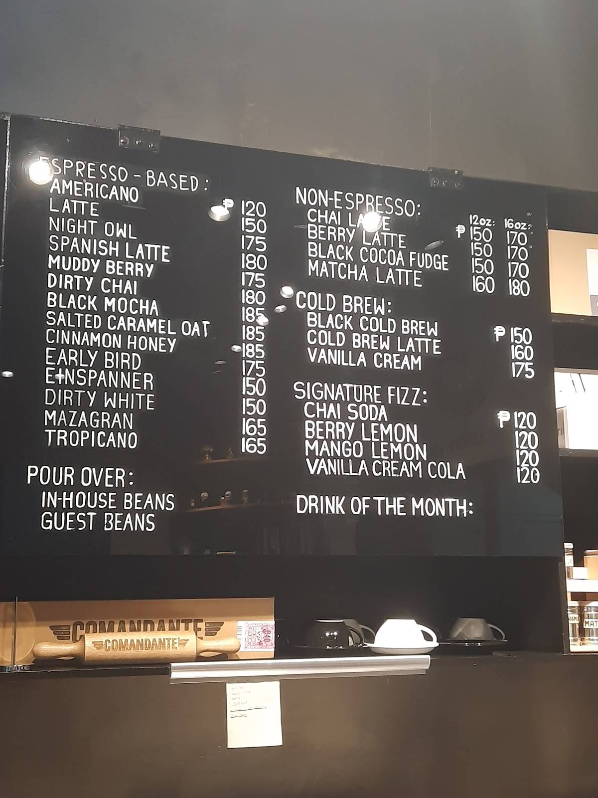 Menu at Grind & Dose cafe, Quezon City