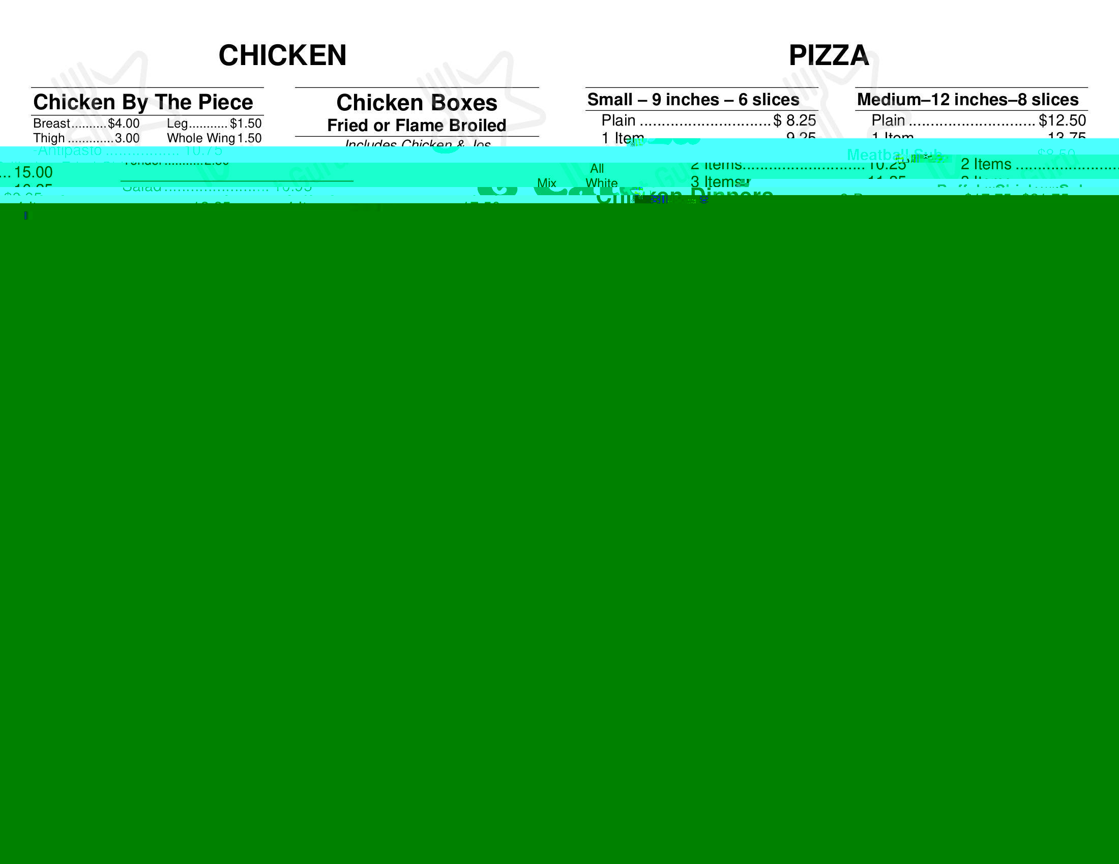 Menu at Guido's Original Pizza & Catering of Kent pizzeria, Kent