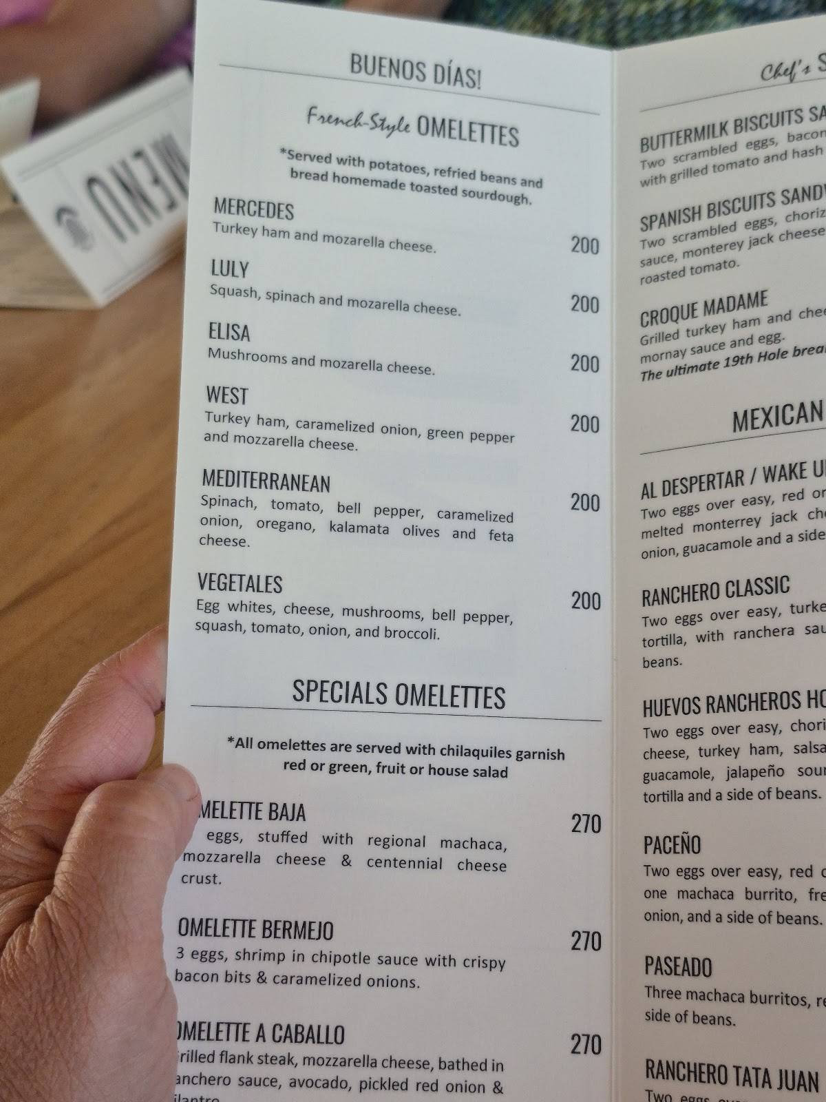 Carta del restaurante HOYO 19, La Paz