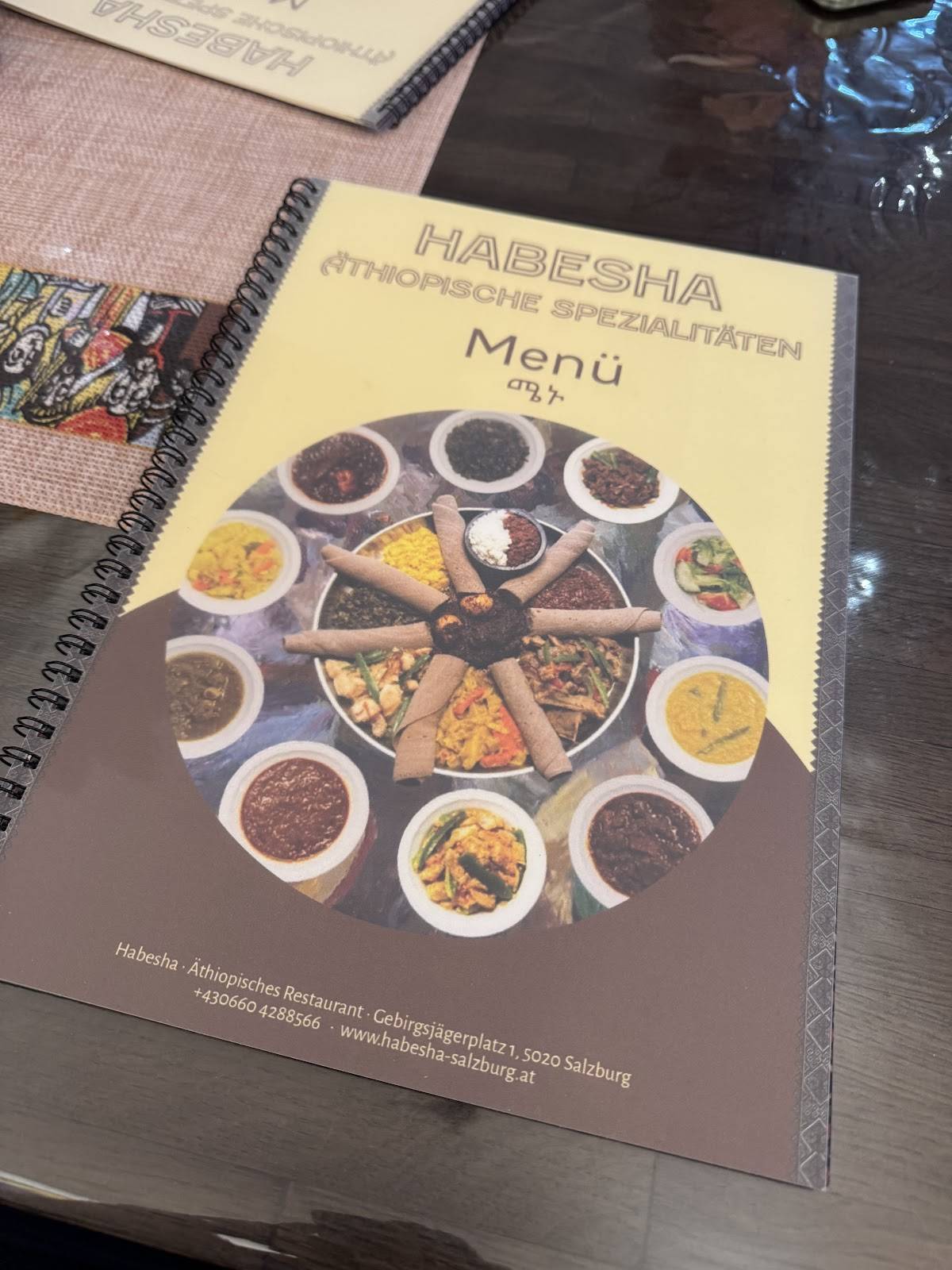 Menu at Habesha Äthiopisches-Ethiopian and Eritrean-African Cuisine ...