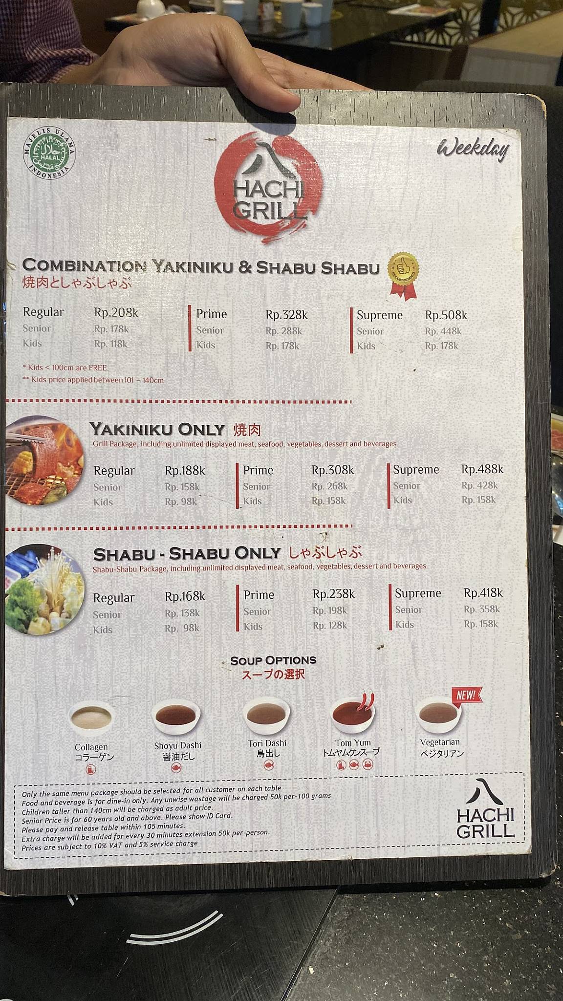Menu at Hachi Grill Gatot Subroto restaurant, Jakarta, Synthesis ...
