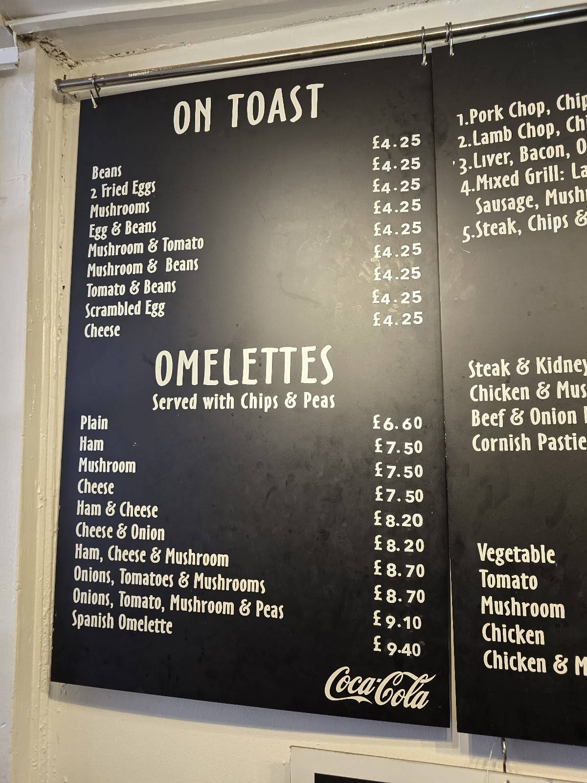 Menu at Half Moon Cafe, London, 125 Fulham Palace Rd