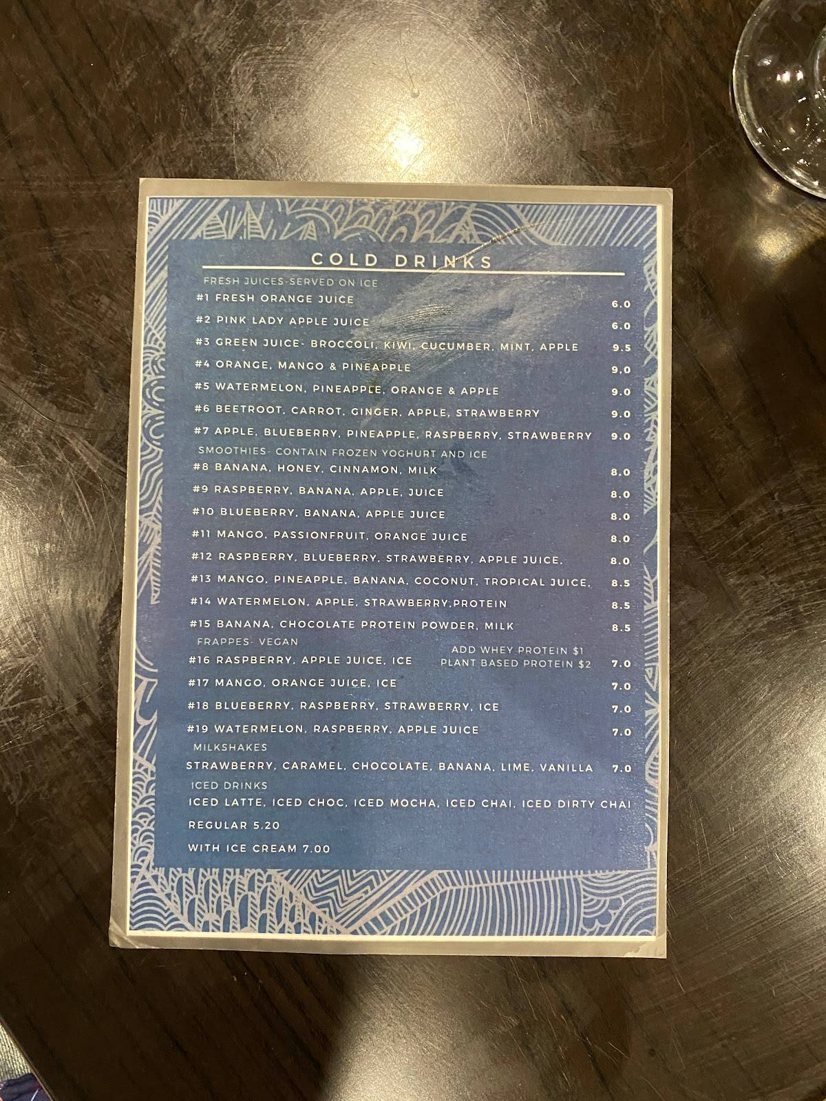 Menu at Boatshed Hallett Cove pizzeria, Hallett Cove