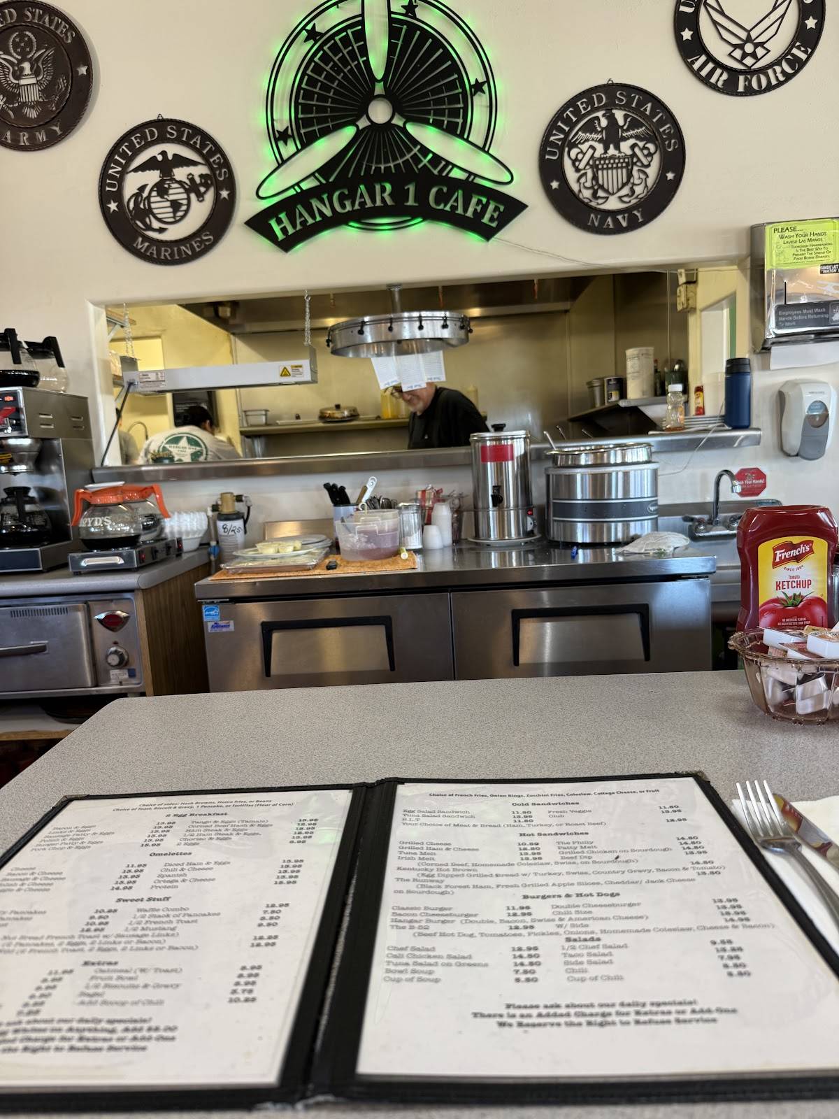 Menu at Hangar One Cafe, Hemet