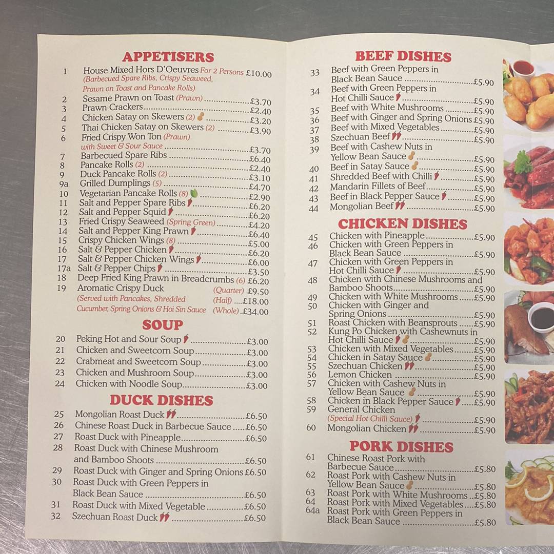 Menu at Happy Garden Chinese Takeaway fast food, Cranbrook