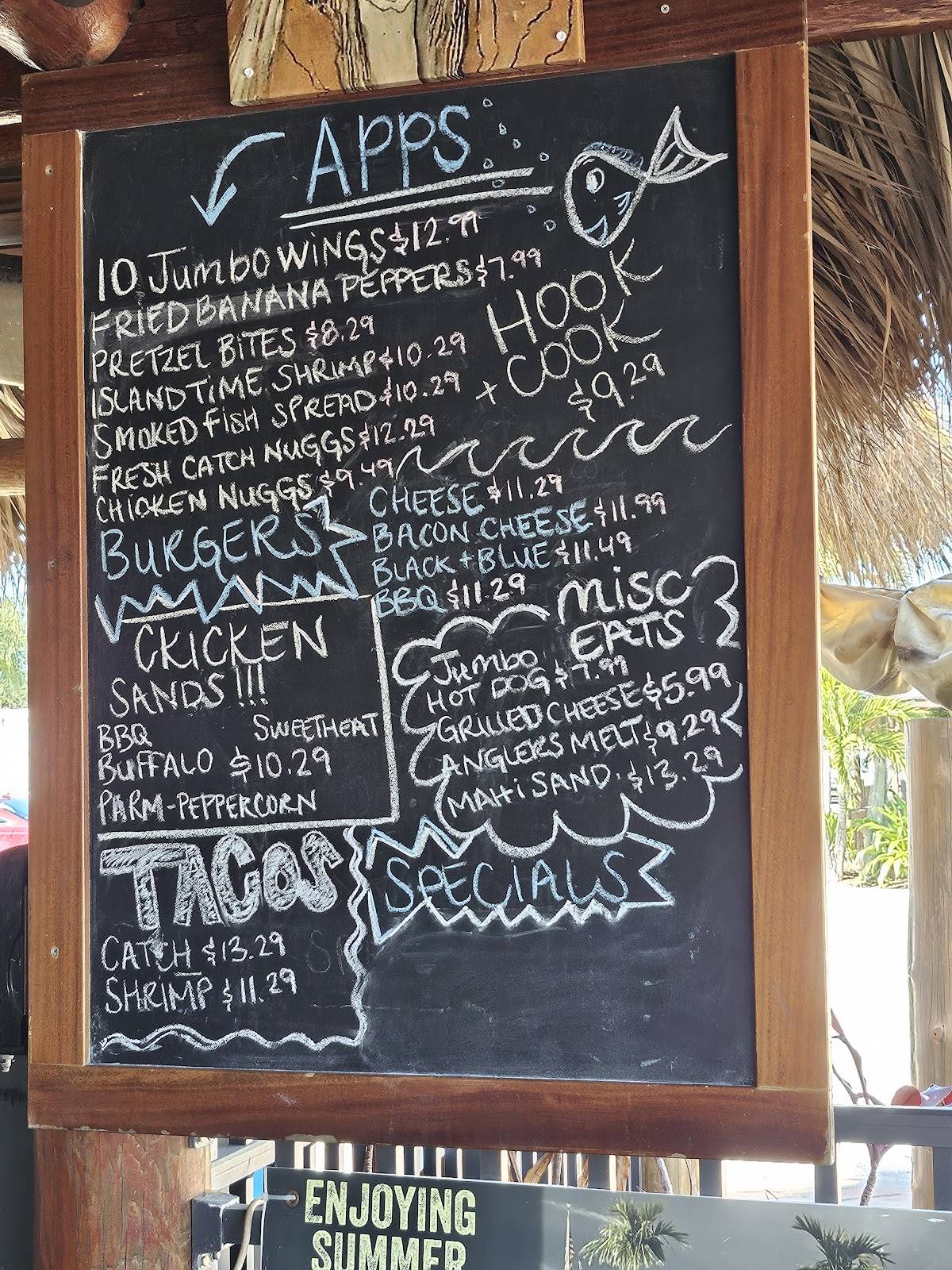Menu at Harbor Master Tiki Grille pub & bar, Saint Petersburg
