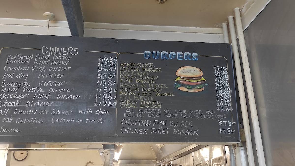 Menu at Harbourview Seafoods restaurant, Lower Hutt