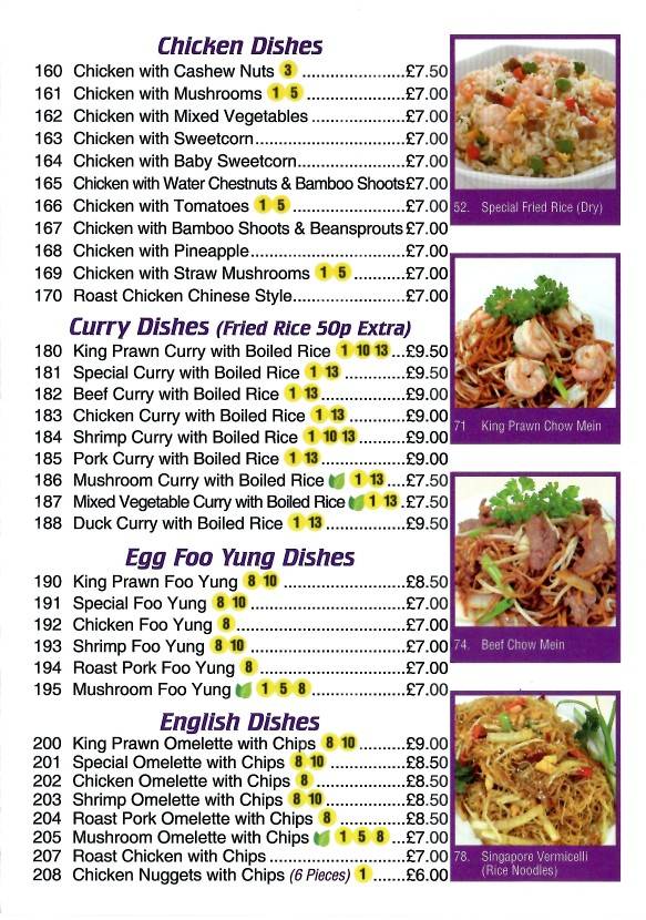 Menu at PO Lee fast food, Hook, High St