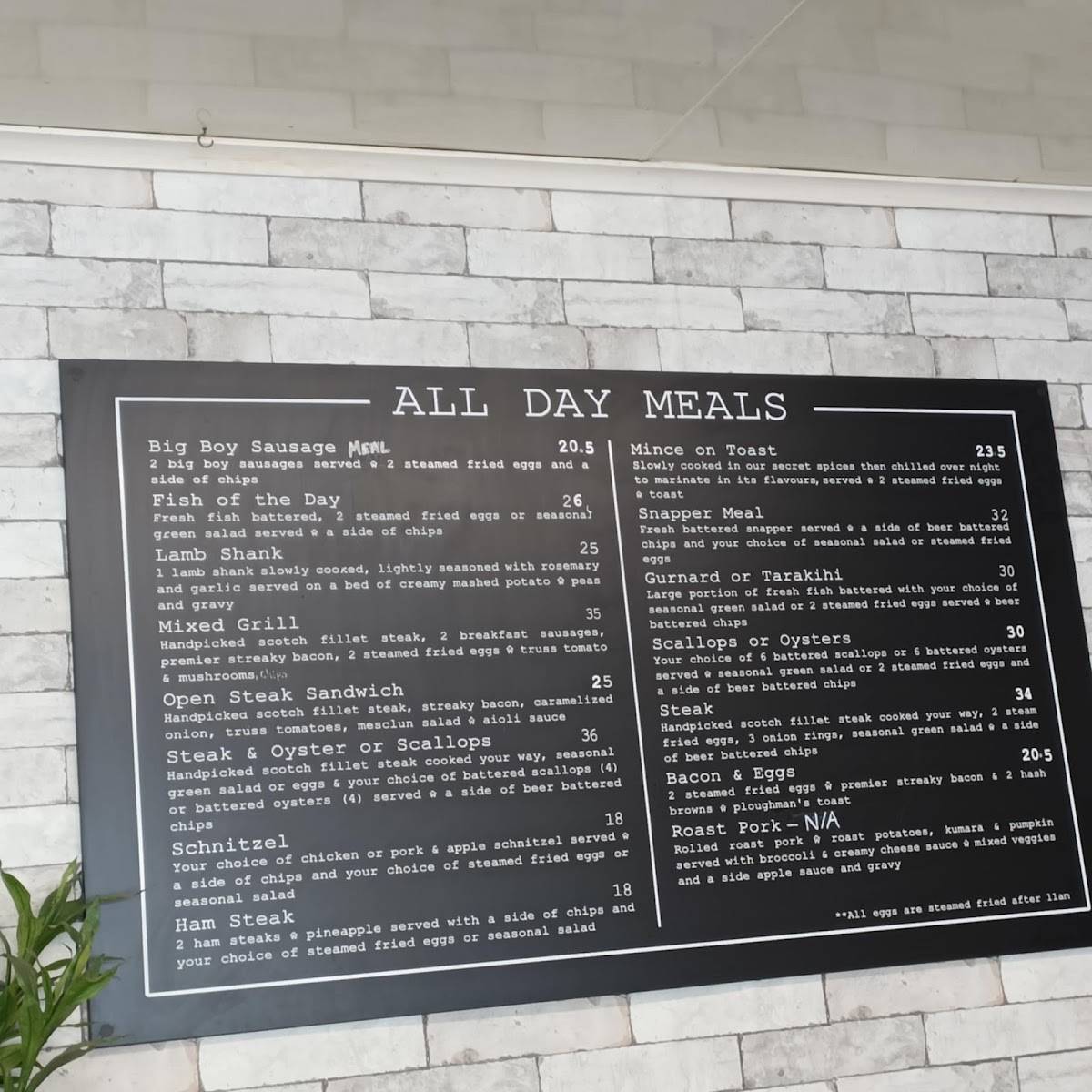 Menu at Hauraki Cafe & Takeaways, Ngatea