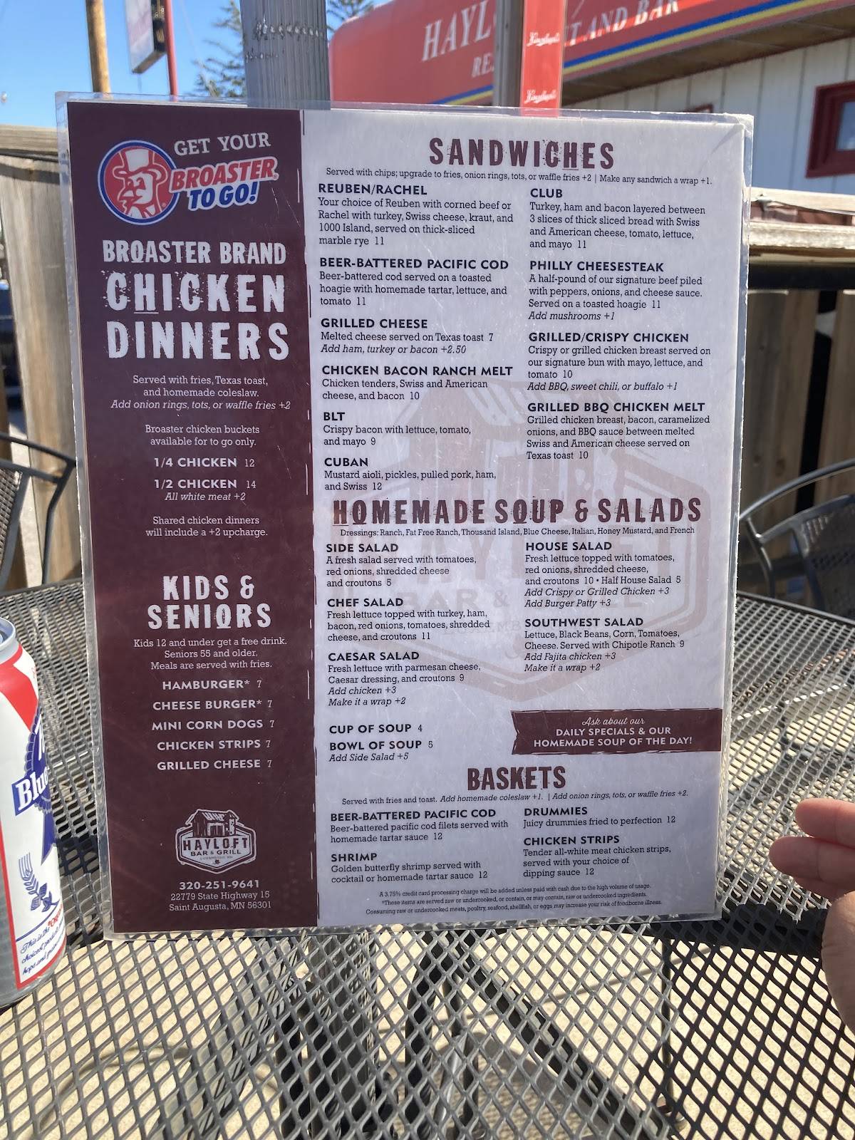 Menu at Hayloft Bar And Grill, St. Cloud
