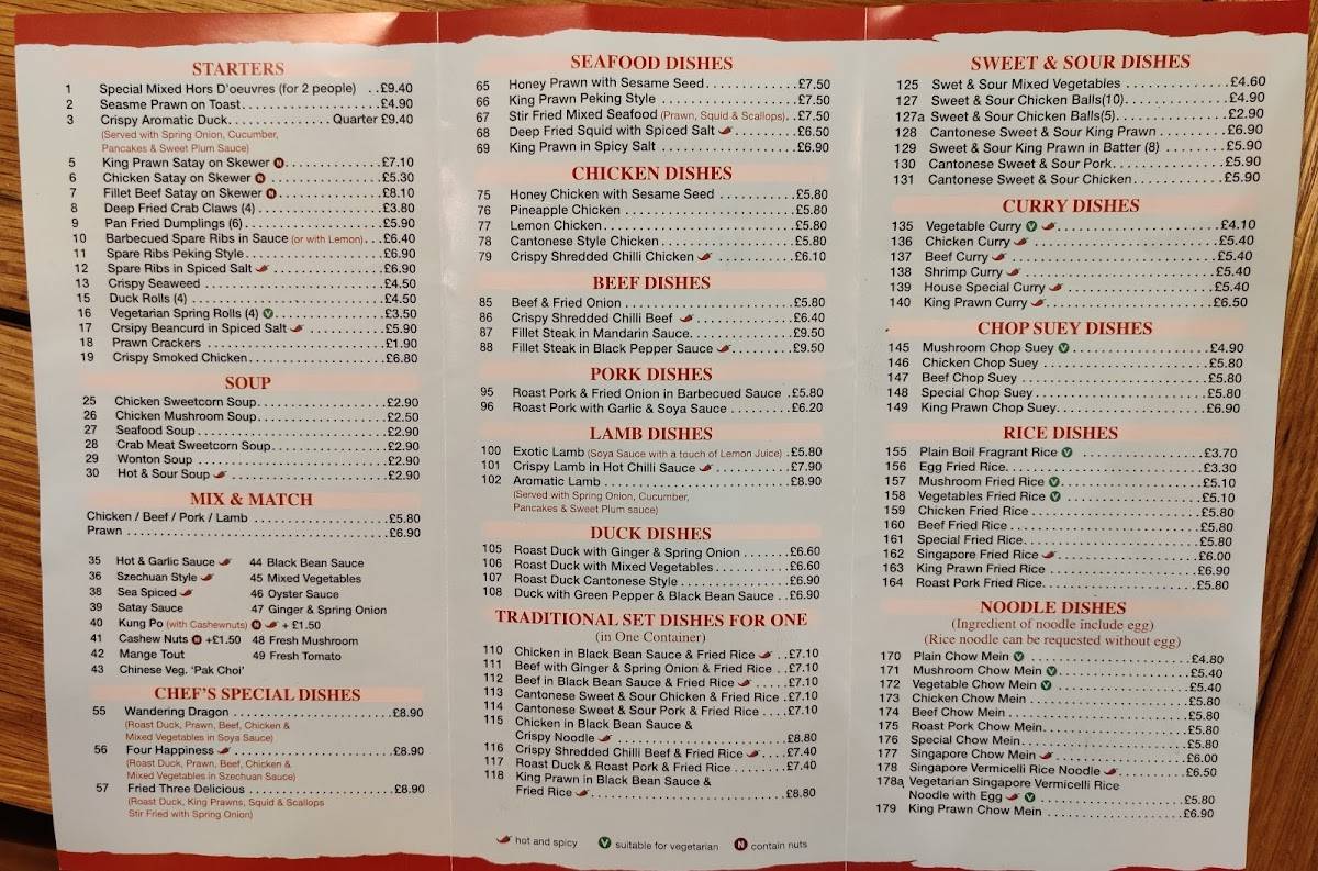 Menu at Heart 2 Heart restaurant, Letchworth Garden City