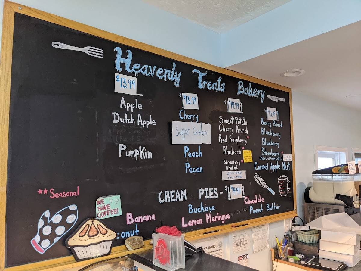 Menu at Heavenly Treats Bakery, Canal Winchester