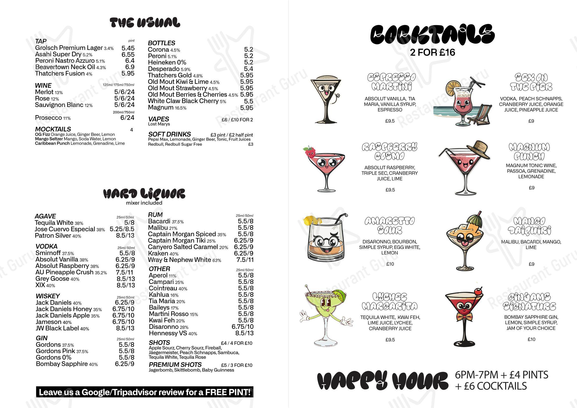 Menu at Helch Market Food Hall & Bar, Bournemouth