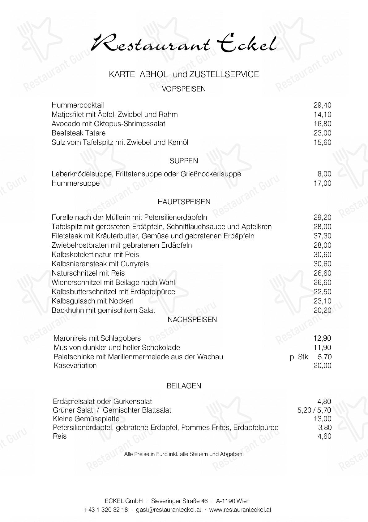Menu at Henry Market AKH - Vienna General Hospital restaurant, Vienna