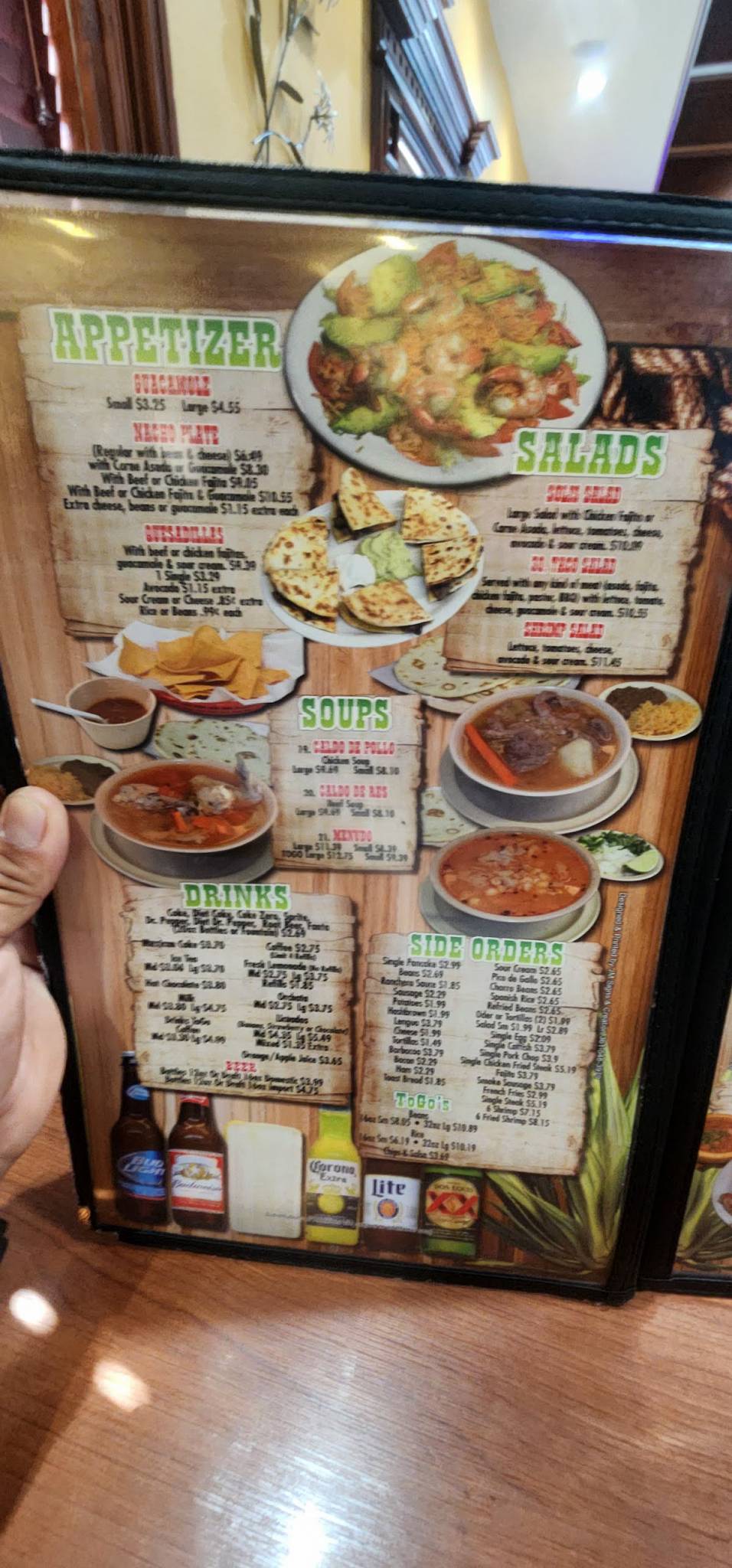 Menu at Hermanos Solis Restaurant #1, Corpus Christi, Baldwin Blvd