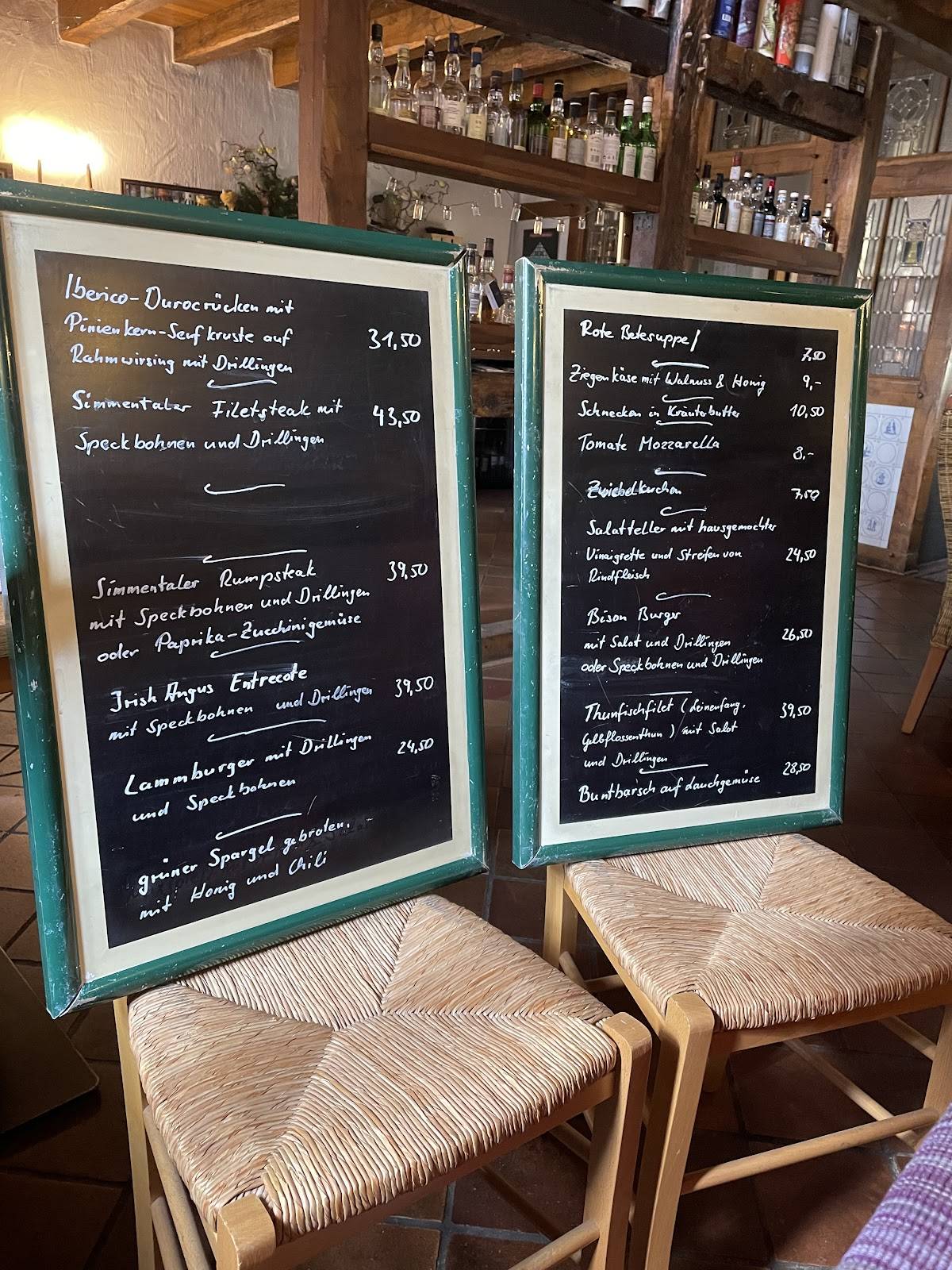 Speisekarte von Historisches Gasthaus restaurant, Essen