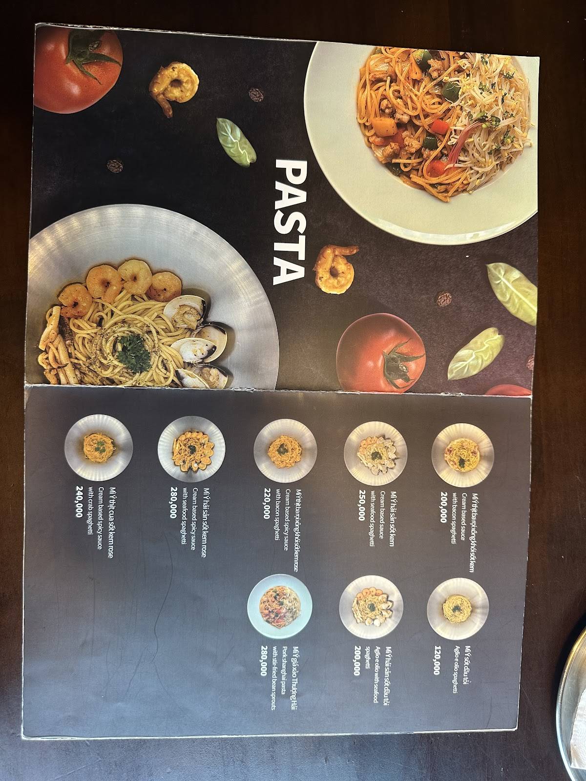 Menu at CHIIK Steak & Pasta Thảo Điền Quận 2 restaurant, Ho Chi Minh City