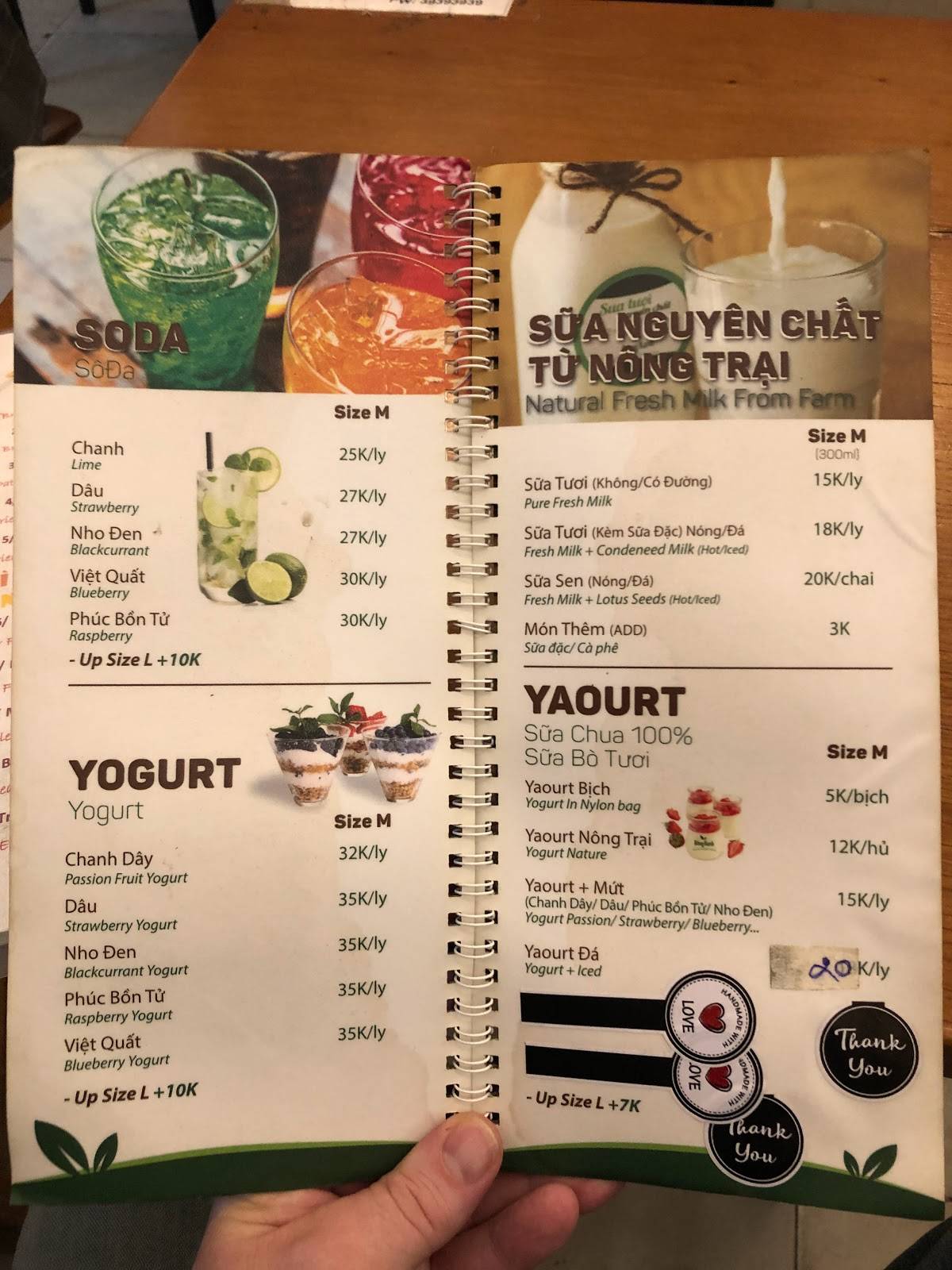 Menu at Dong Xanh Green Field ~ Coffee, Ho Chi Minh City