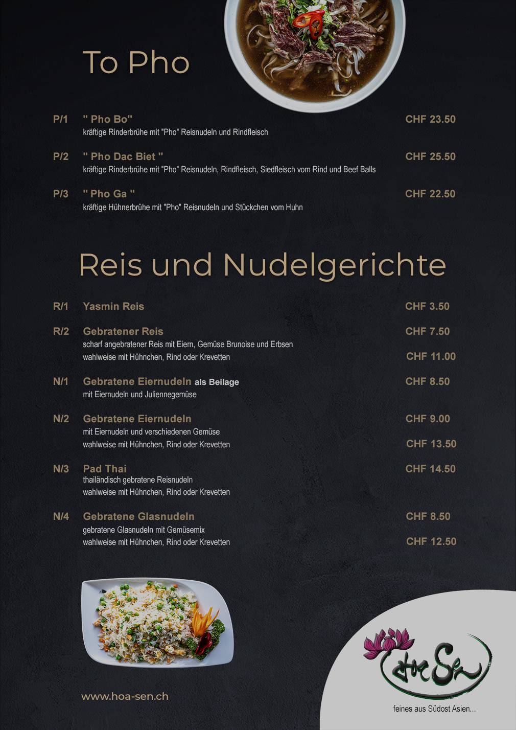 Menu au Hoa-Sen, Derendingen