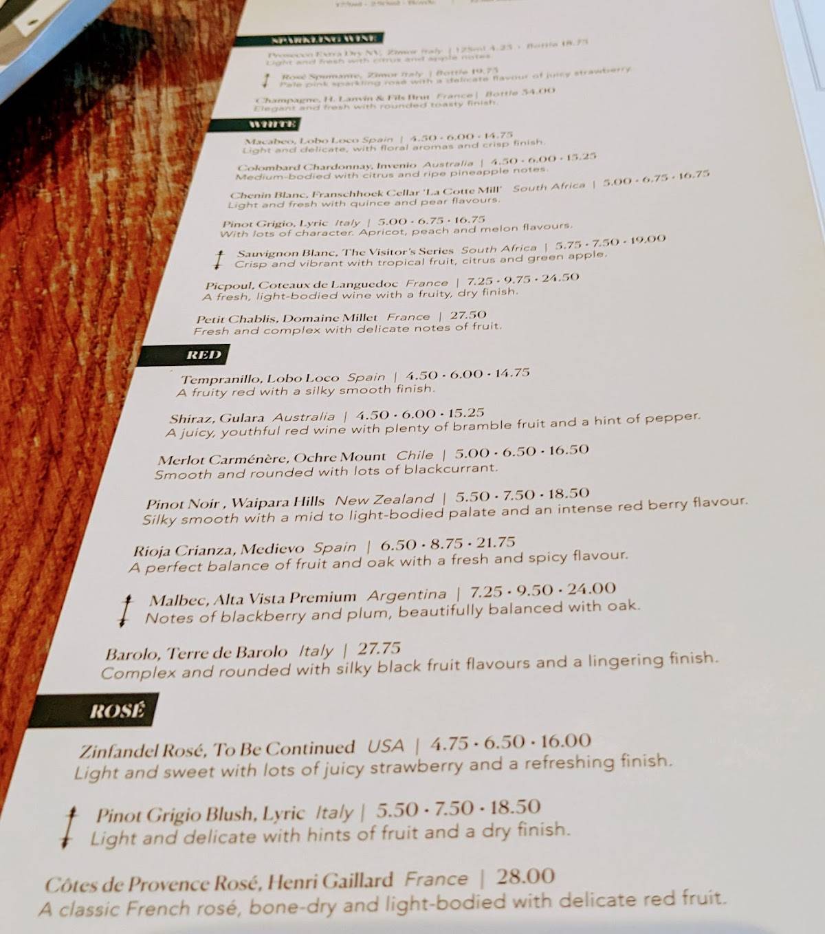 Menu at Hoghton Arms pub & bar, Withnell, Blackburn Road