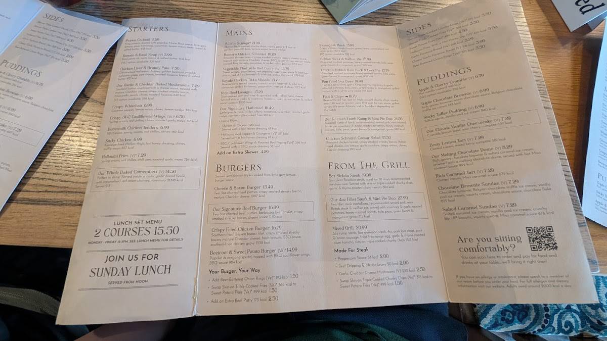 Menu at Hoghton Arms pub & bar, Withnell, Blackburn Road