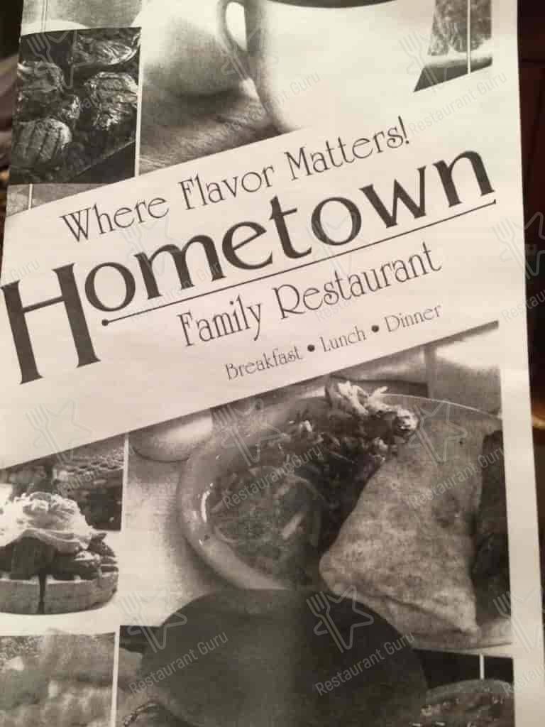 Menu at Hometown Family Restaurant, Greentown