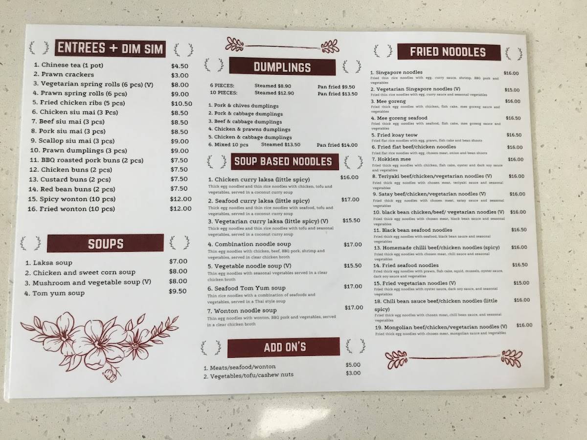 Menu at Hong Kong Tasty Kitchen--Gisborne restaurant, Gisborne