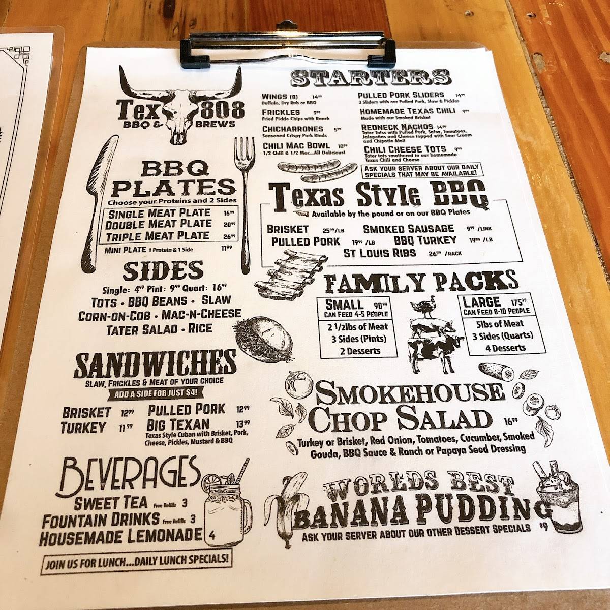 Menu at TEX 808 BBQ + Brews Hawaii Kai, Honolulu, 377 Keahole St Ste C1-A