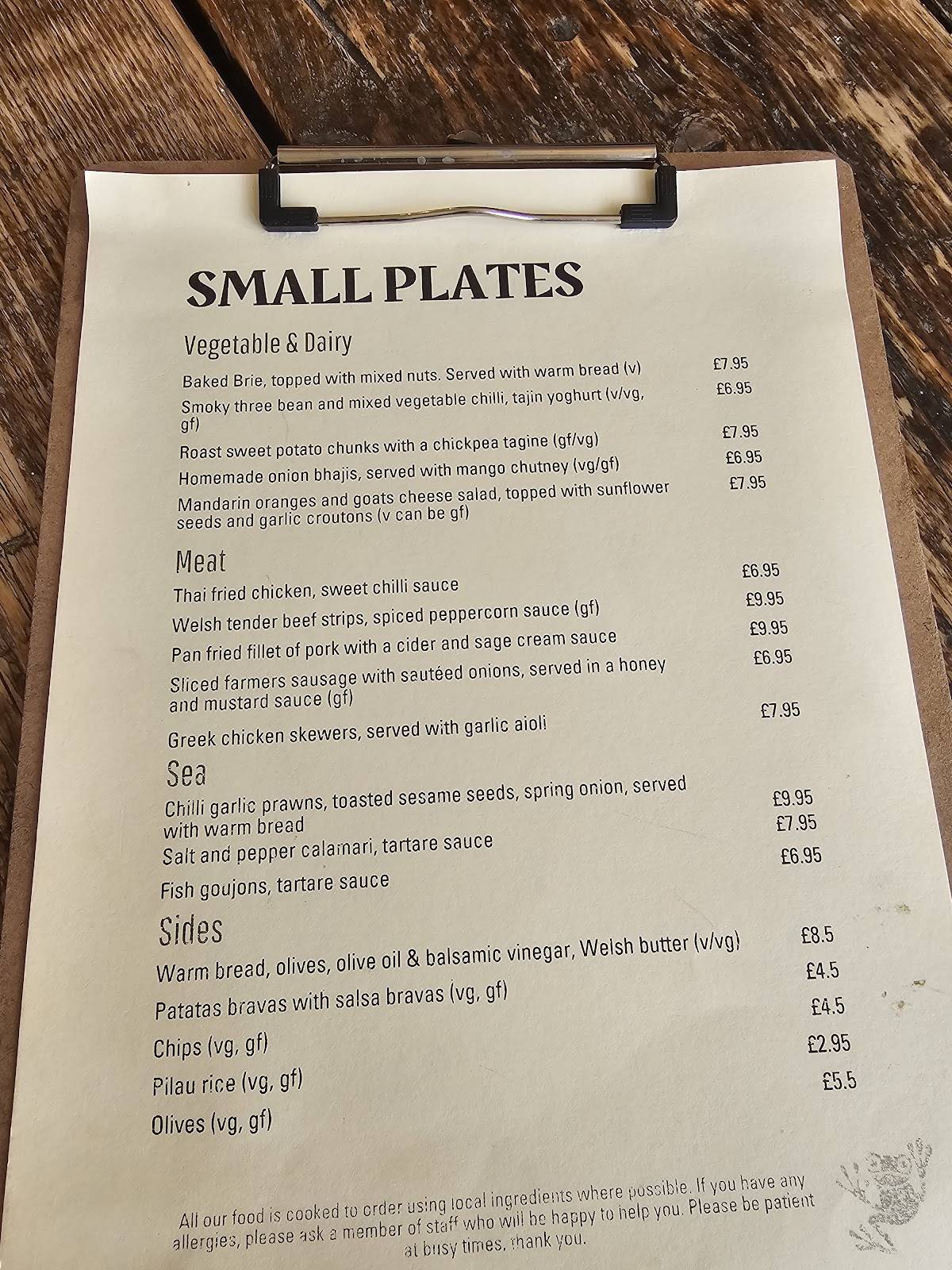 Menu at Hop In And and Gin pub & bar, Brecon