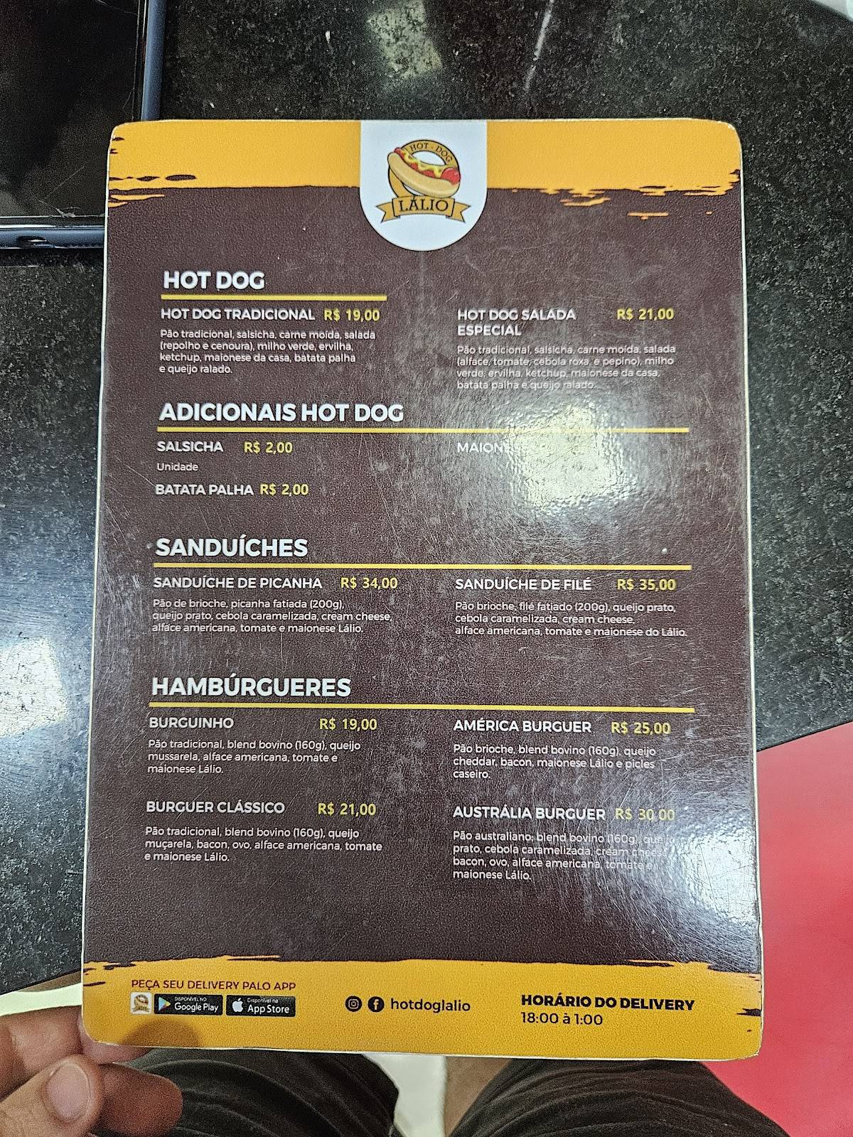 Menu em Hot Dog do Lálio restaurante, São Luís
