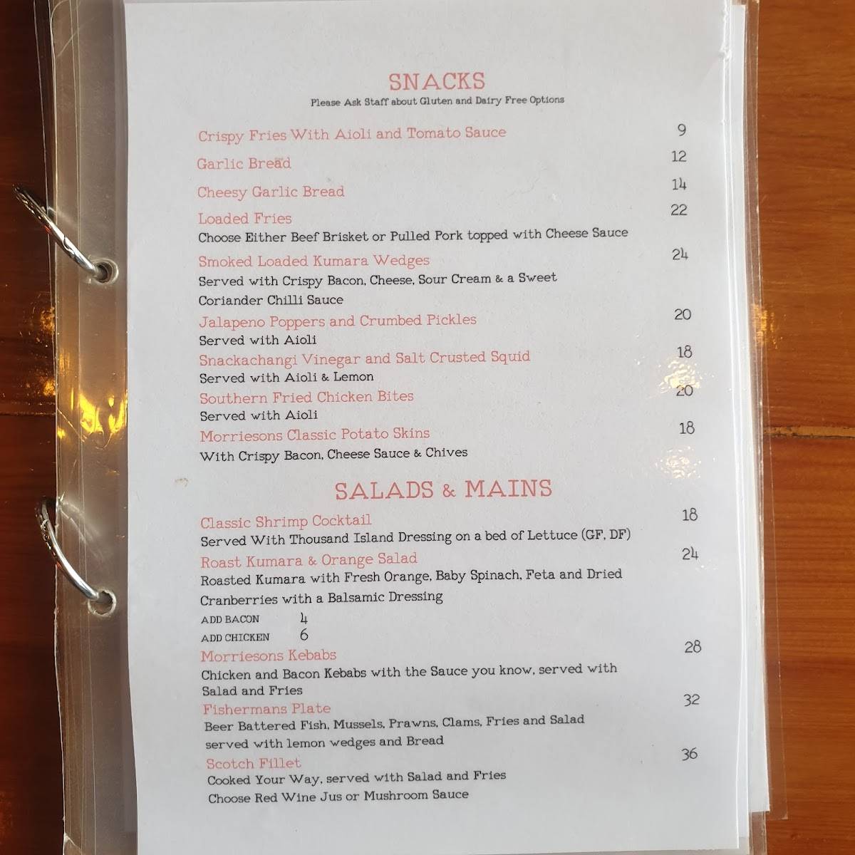 Menu at Hot Fridays - Bar & Eatery, Hawera