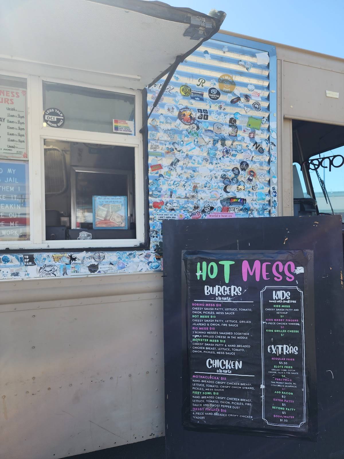 Menu at Hot Mess Burgers and Fries restaurant, Kennewick