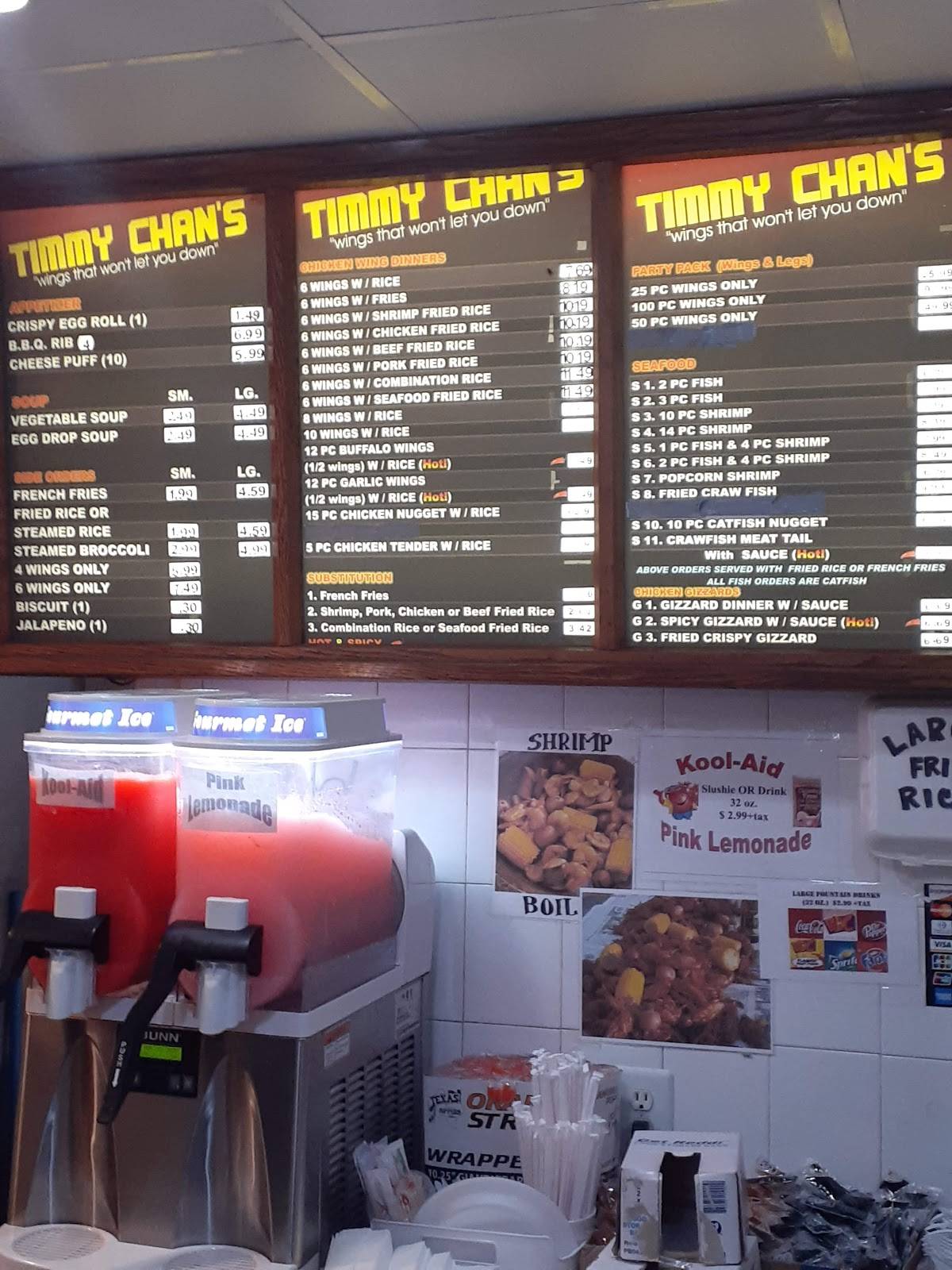 Menu at Timmy's Choice restaurant, Houston, Homestead Rd