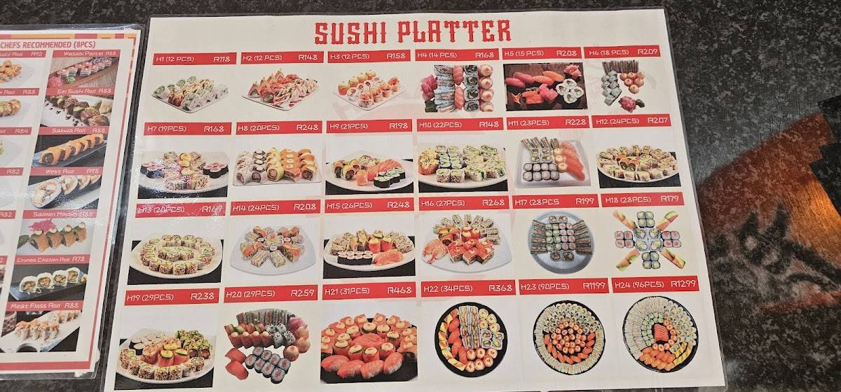 Menu at Huamin restaurant, Centurion