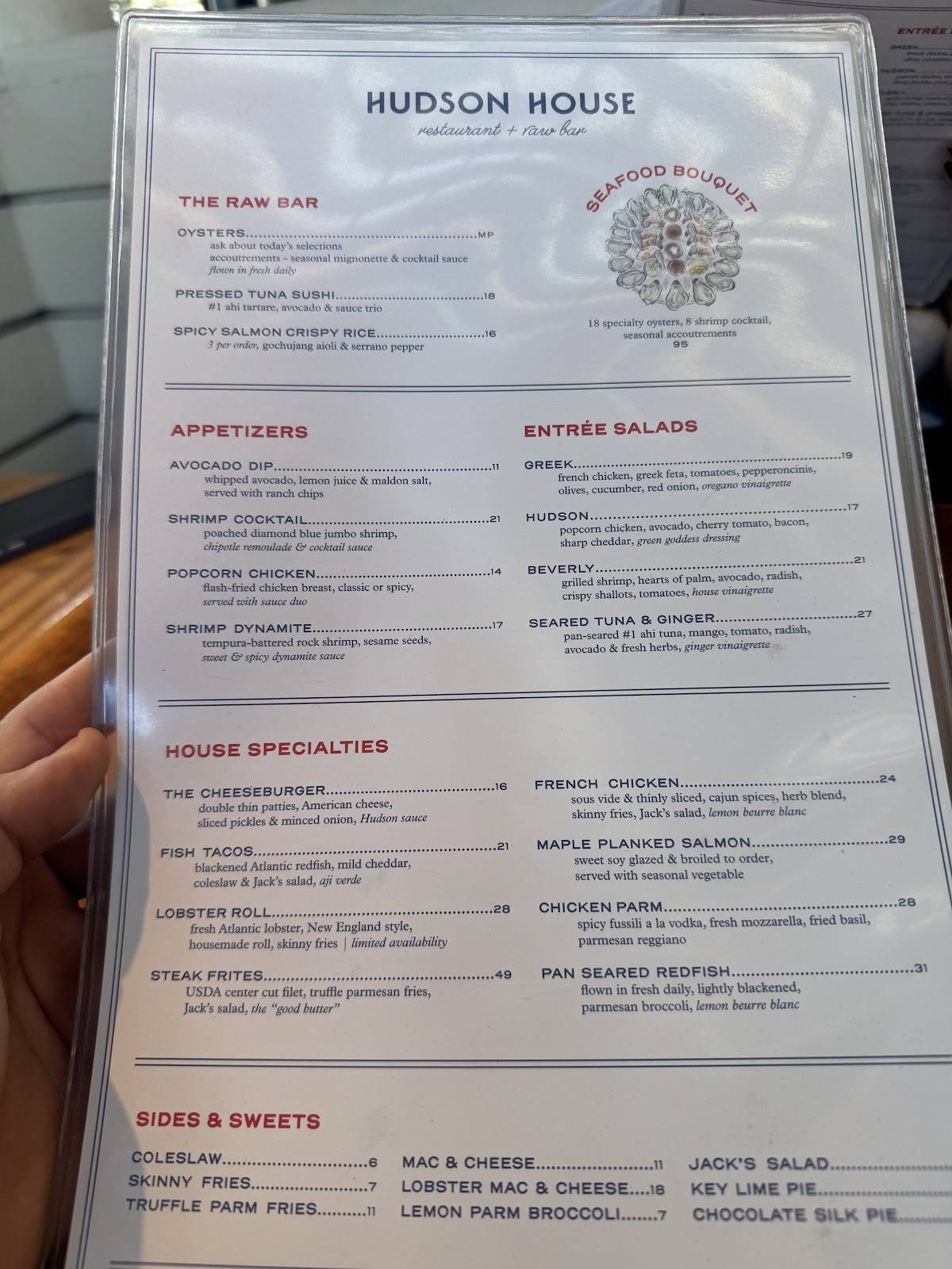 Menu at Hudson House restaurant, Addison, Belt Line Rd