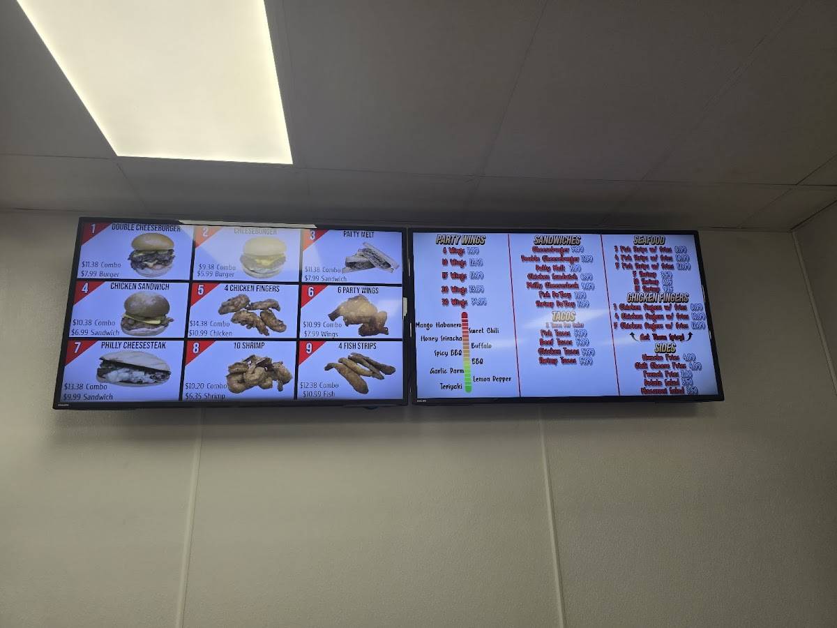 Menu at Huncho's Fried Chicken & Burgers restaurant, Las Vegas