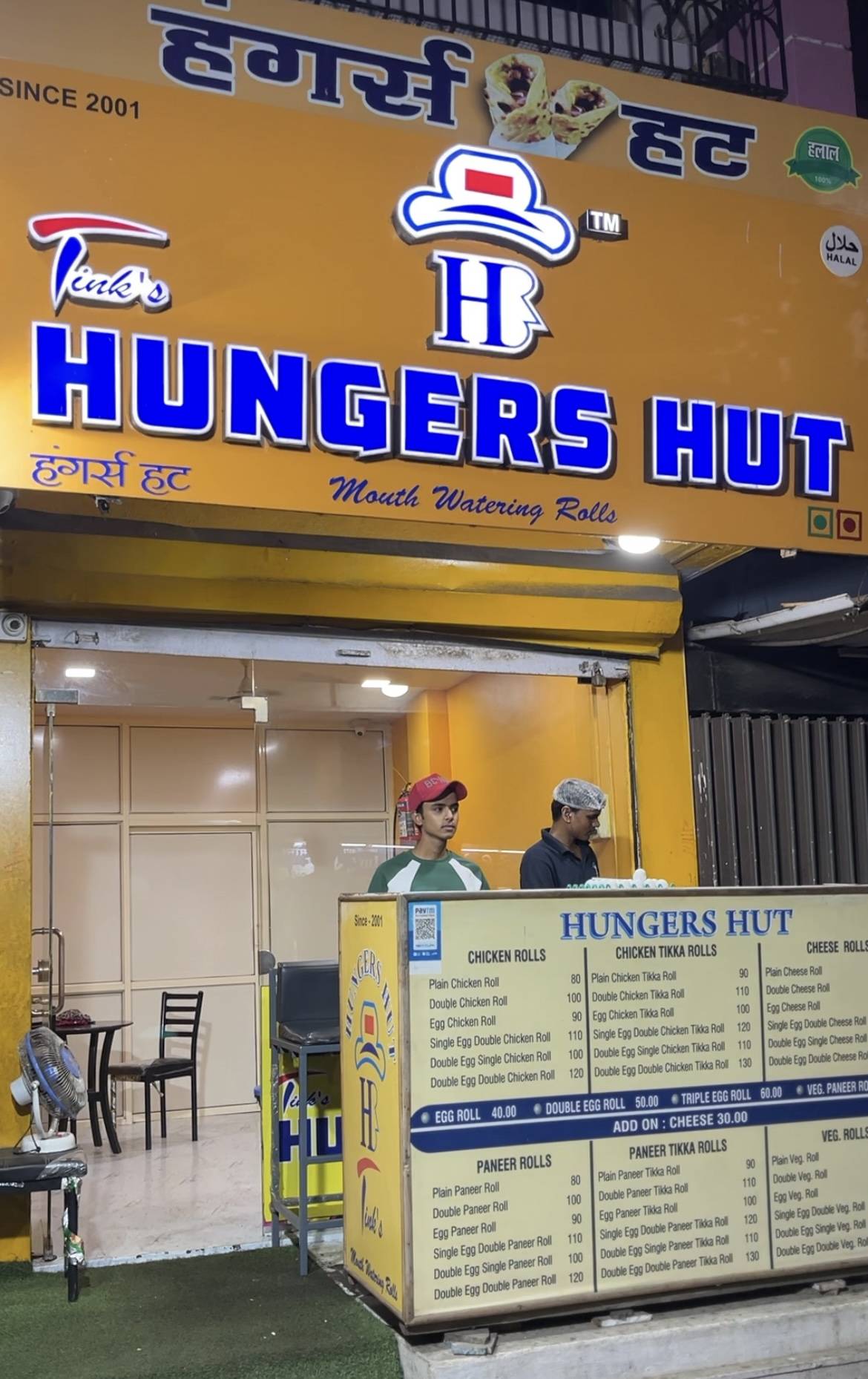 Menu at Hungers Hut, Vasai, 002