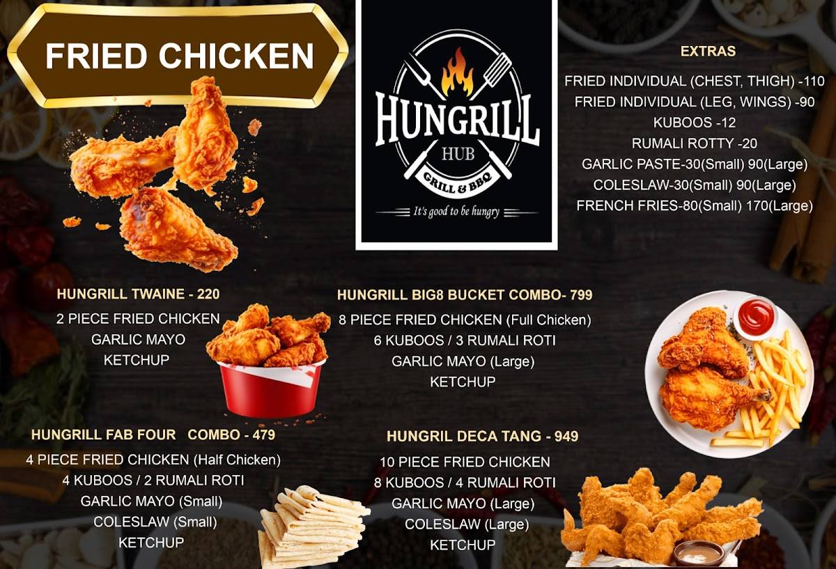 Menu at Hungrill Hub - GRILL and BBQ, Irinjalakuda, Railway Station Rd
