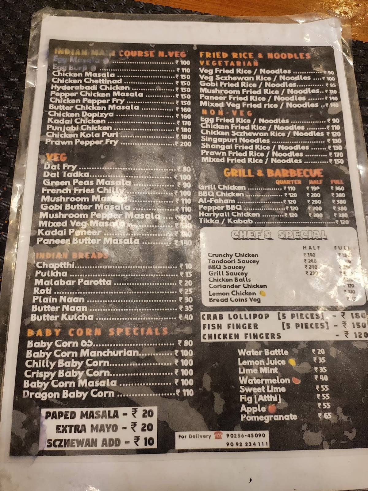 Menu at Hungry Birds Family Restaurant AC, Chennai, No 4/317