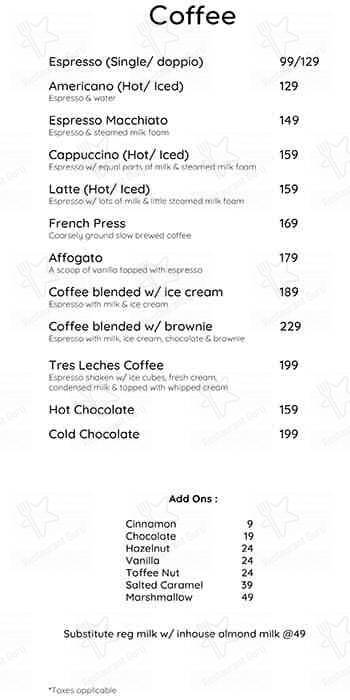 Menu at Aaromale - Cafe & Creative Community, Hyderabad