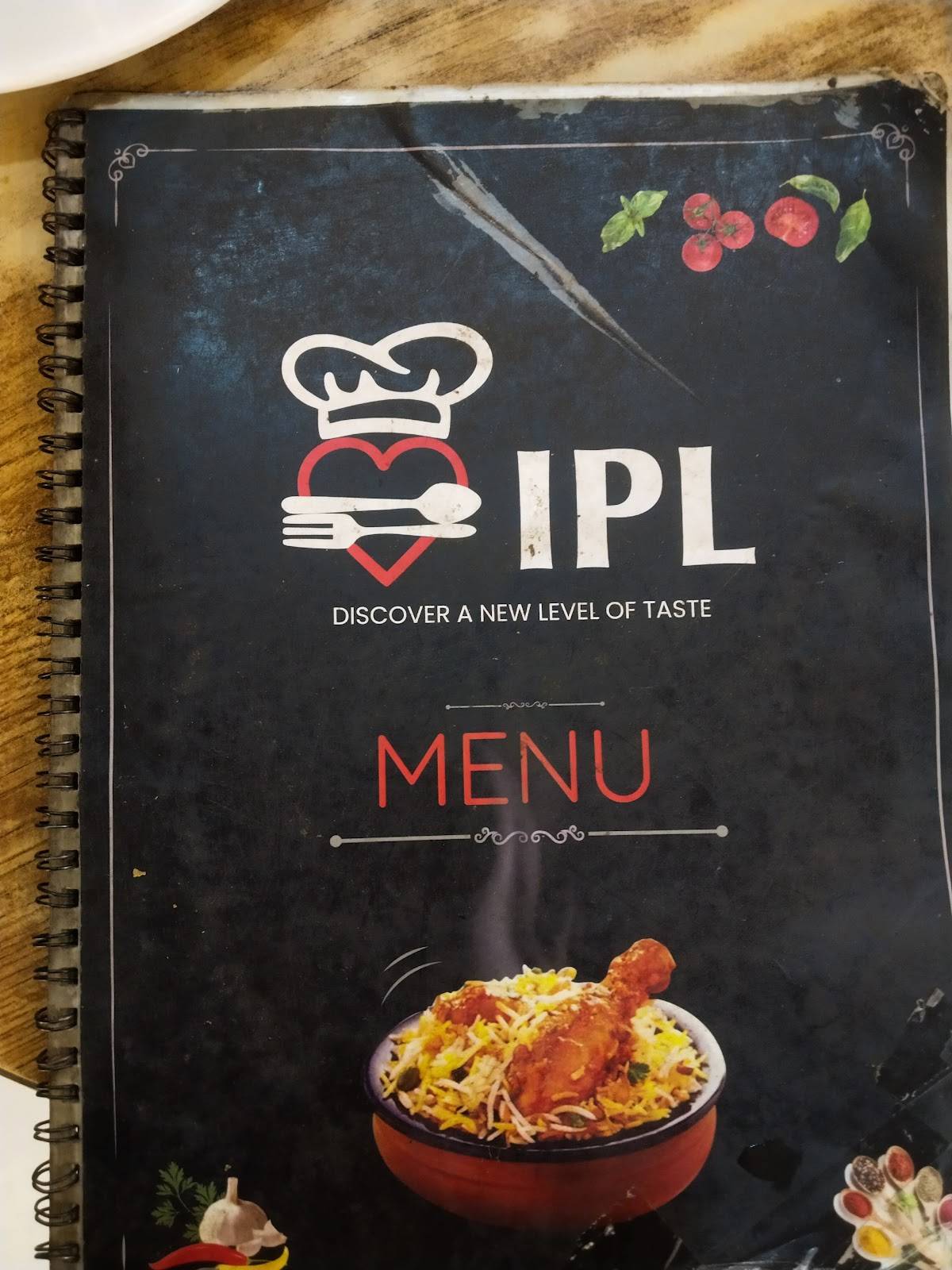 Menu at IPL Food Court, Tirupati, 19-12