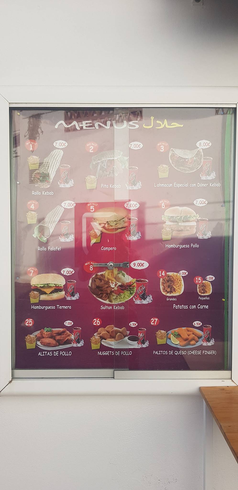 Carta del restaurante ISHA SPICE DONER KEBAB PIZZA Y CURRY, Cómpeta