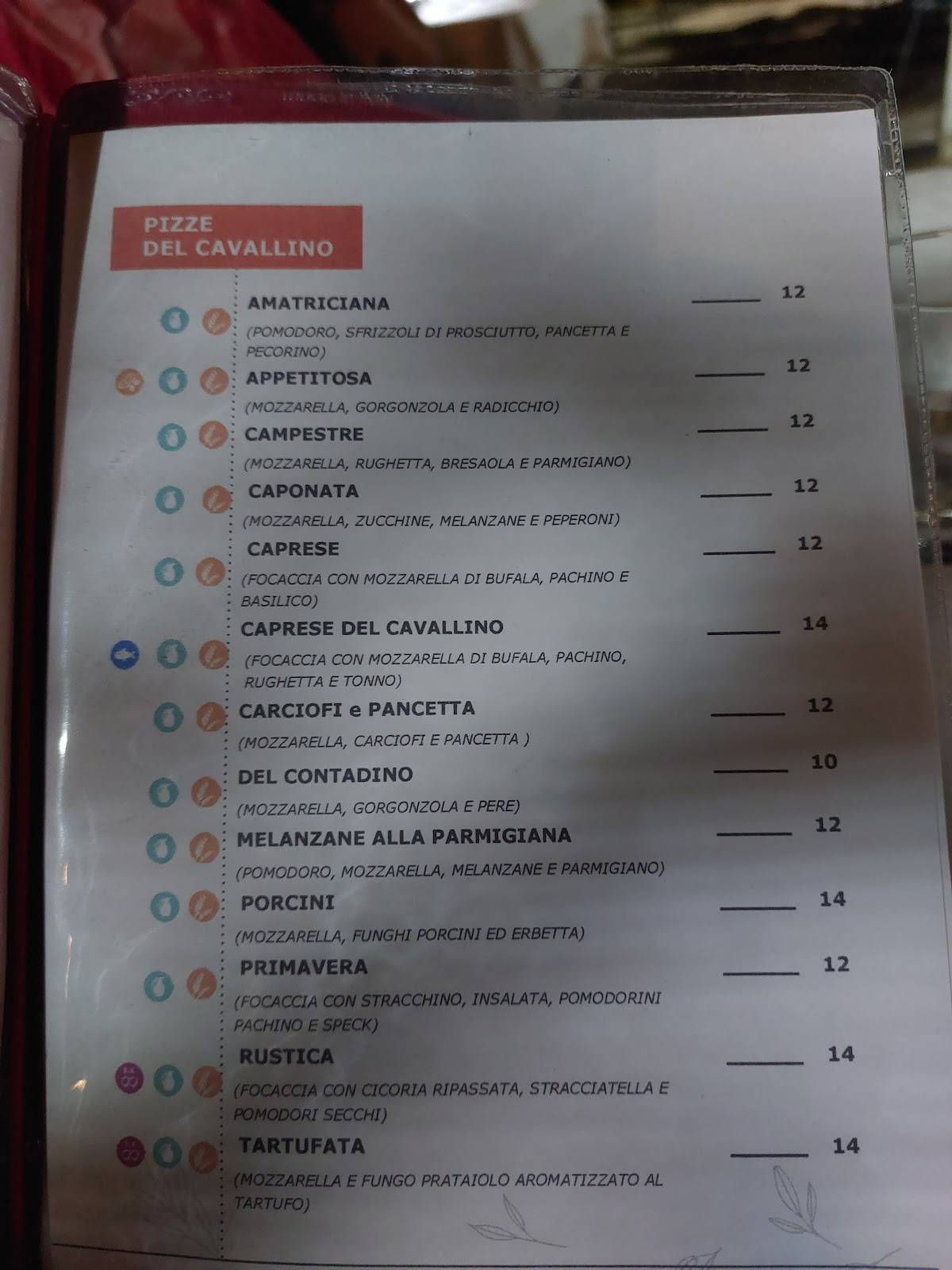 Menu da Il Cavallino in Villa Ristorante, Grottaferrata, Via Anagnina