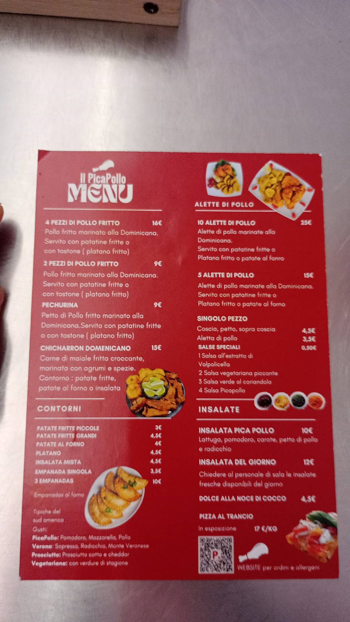 Menu da Il Pica Pollo zona GOLOSINE ristorante, Verona