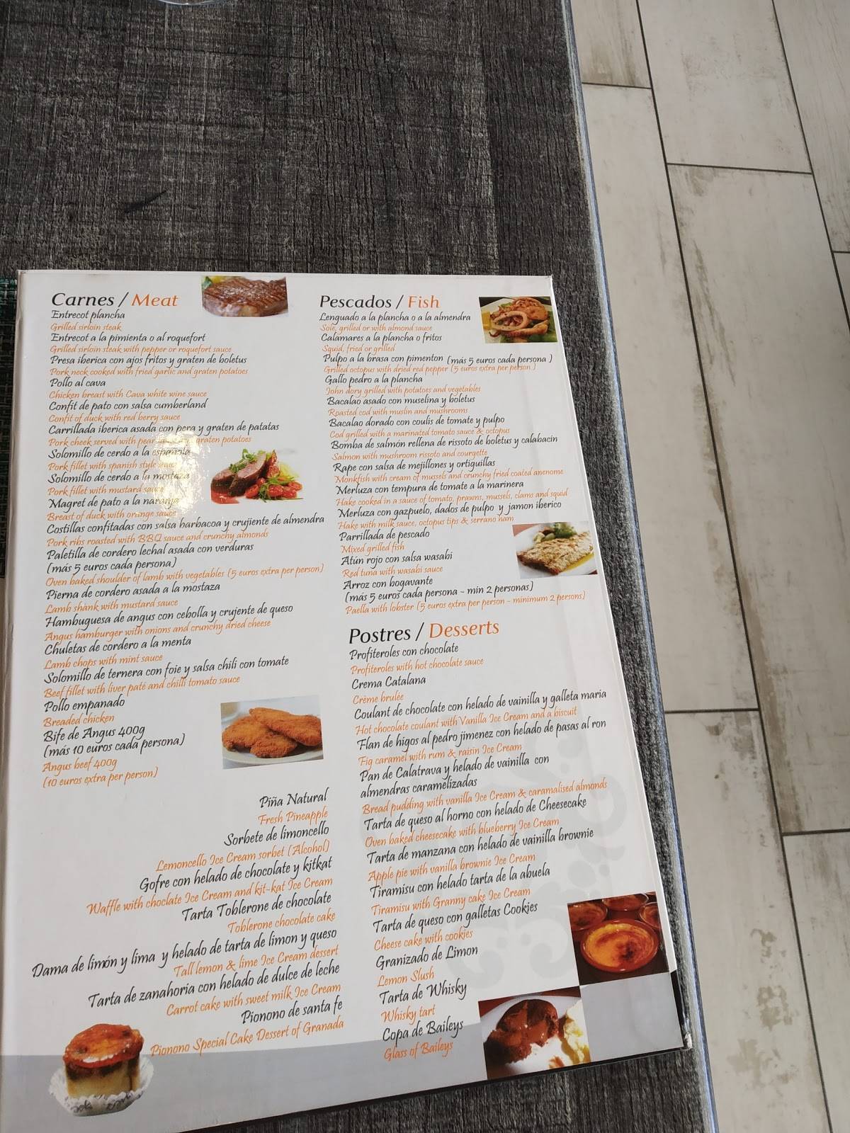 Menu at (Mojácar) Balti Tower II Indian Restaurant, Mojácar