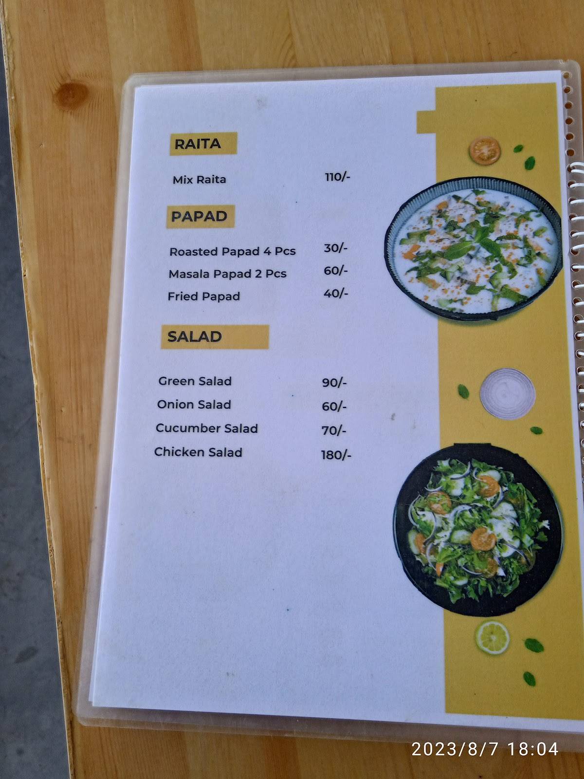 Menu at Indus Spices Restaurant and Cafe, India
