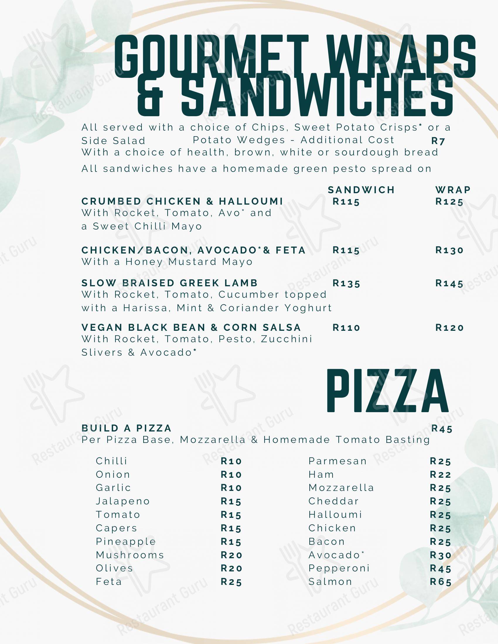 Menu at InnJoy Boutique Hotel Centurion Accommodation cafe, Centurion