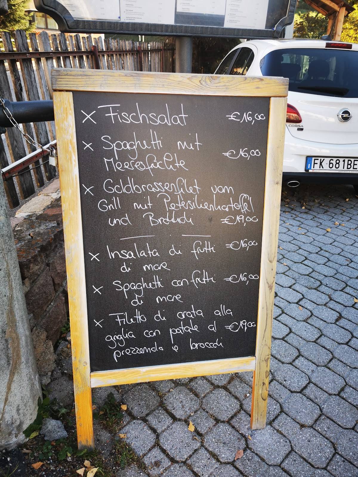 Speisekarte von In's Kupferdachl restaurant, Innichen, Via Sesto